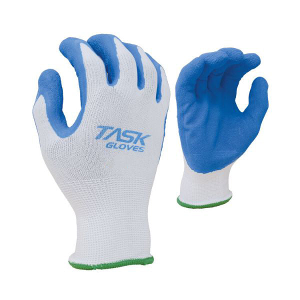 Task Cotton/Poly Knit Latex Coated Palm Safety Gloves (12/Pack) - XL ...